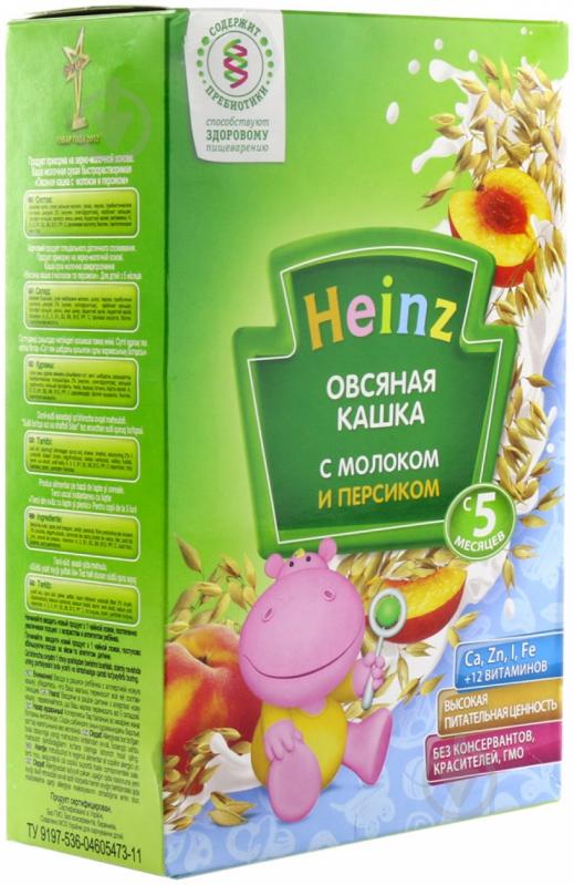 ᐉ Каша молочная Heinz от 5 месяцев овсяная с молоком и персиком 250 г ...