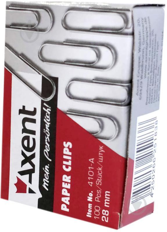 ᐉ Скрепки никелированные 100 шт. 28 мм Axent • Купить в Киеве, Украине • Лучшая цена в Эпицентр К