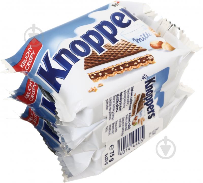 ᐉ Вафли Knoppers Классические 3x25 г • Купить в Киеве, Украине • Лучшая цена в Эпицентр