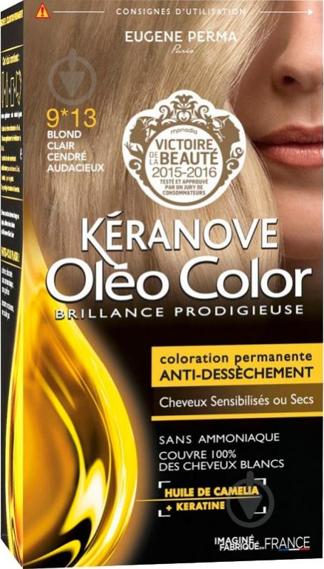 ᐉ Крем-краска для волос Keranove Oleo Color №9*13 светлый блондин ...