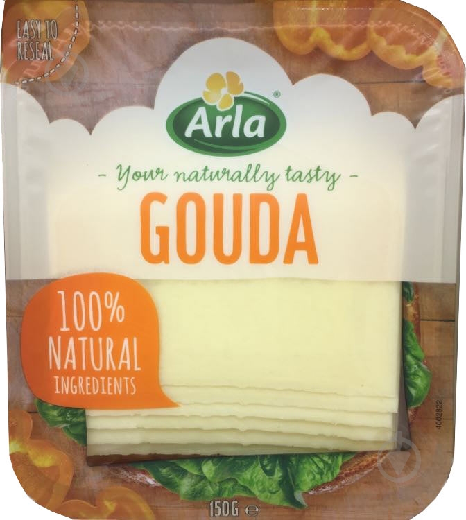 ᐉ Сыр Arla Gouda 48% 150 г • Купить в Киеве, Украине • Лучшая цена в ...