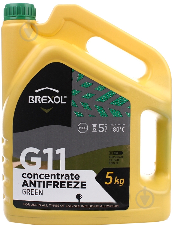 ᐉ Антифриз Brexol Green Concentrate G11 (-80C) (antf-030) 5 кг зелений ...