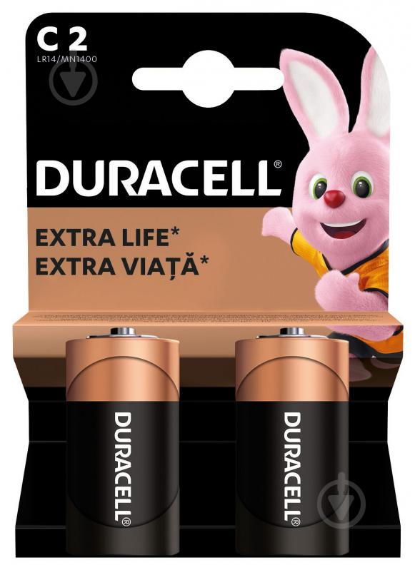 ᐉ Батарейки лужні Duracell C (R14, 343) 2 шт. (81427263) • Краща ціна в ...