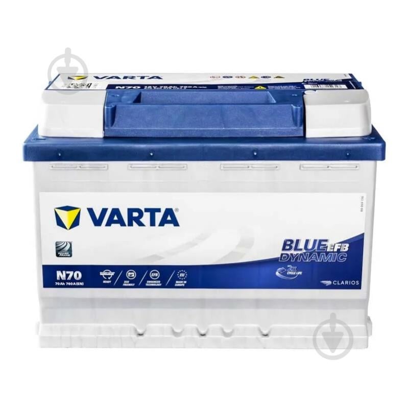 ᐉ Акумулятор автомобільний Varta Dynamic EFB N70 70Ah 760A 12V ...