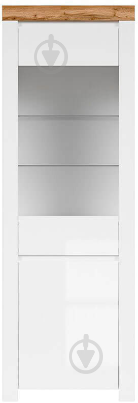 ᐉ Вітрина BRW Holten 2д 2035х680х420 мм білий білий глянець (S440-REG1D1W-BI/DWO/BIP) • Краща ...