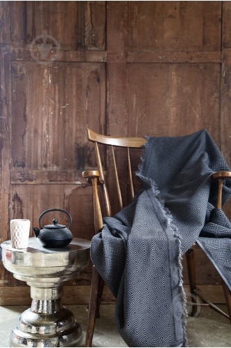 ᐉ Плед maia black 170x230 см серый Issimo • Купить в Киеве, Украине • Лучшая цена в Эпицентр К