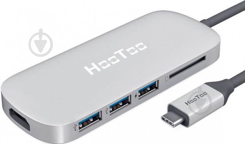 ᐉ USB-хаб HooToo Shuttle Type-C Hub Silver HT-UC001-SL • Купить в Киеве ...