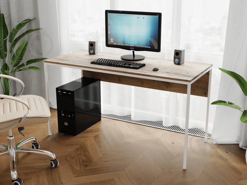 ᐉ Компьютерный стол Rimos 1400х750х700 мм TOR белый ЛДСП Аликанте 16мм ...