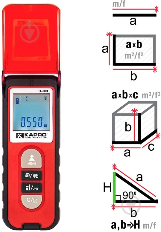 ᐉ Дальномер лазерный Kapro Beamfinder с крышкой до 30 м 363kr • Купить ...