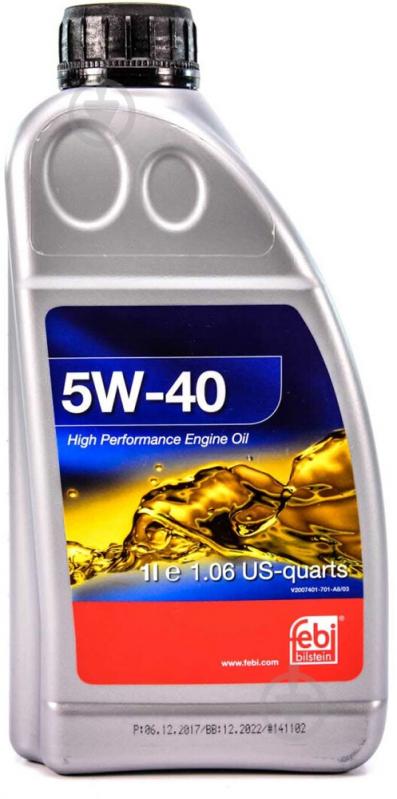 ᐉ Моторное масло синтетическое FEBI Engine Oil 5W-40 1 л (32936 ...