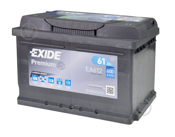 ᐉ Аккумулятор автомобильный EXIDE Premium 6СТ-61 Н Евро (EA612) 61Ah ...