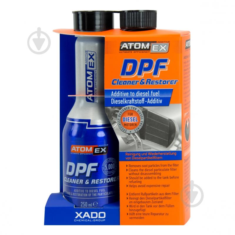 ᐉ Очиститель дизельных сажекоптевых фильтров XADO Atomex DPF 250 мл • Купить в Киеве, Украине ...