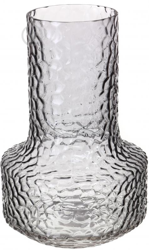 ᐉ Ваза для цветов Texture 1026gray 26 см серая • Купить в Киеве Украине • Лучшая цена в Эпицентр