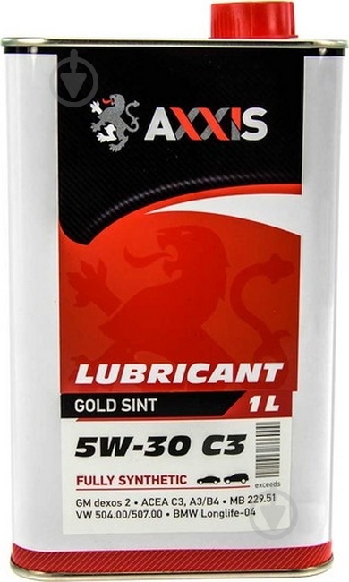 ᐉ Моторное масло Axxis C3 504/507 5W-30 1 л (AX-2021) • Купить в Киеве ...