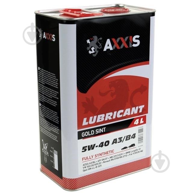 ᐉ Моторне мастило Axxis A3 B4 Gold Sint 5w 40 4 л Ax 2025 • Краща ціна в Києві Україні