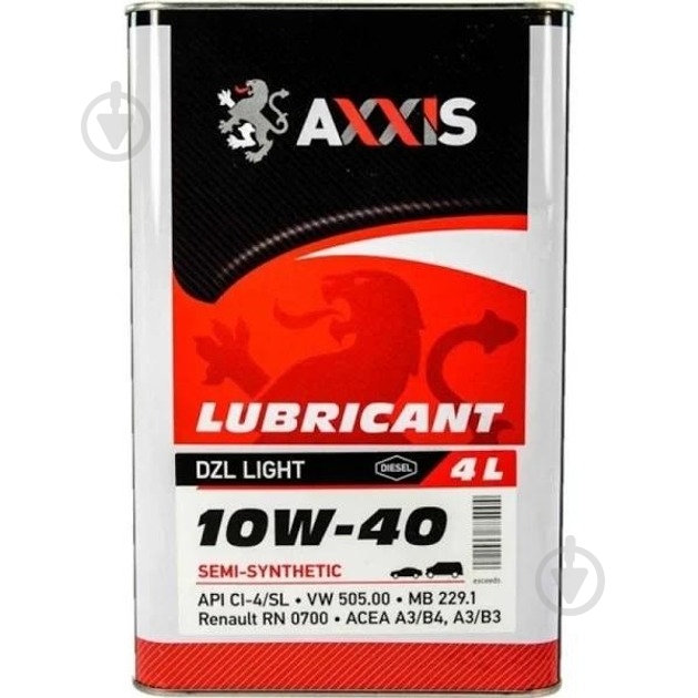 ᐉ Моторне мастило Axxis DZL Light 10W-40 5 л (AX-2178) • Краща ціна в ...