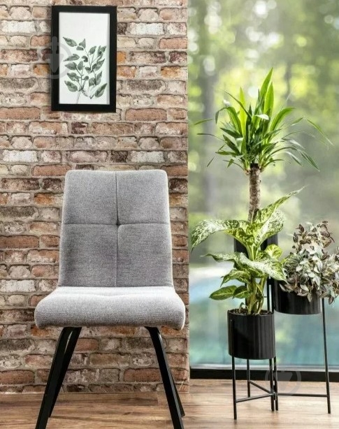 ᐉ Стілець обідній Signal Meble SWING BREGO сірий / чорний • Краща ціна ...