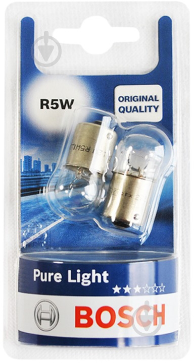 ᐉ Автолампа накаливания Bosch Pure Light R5W 5 Вт 2 шт.(1987301022 ...