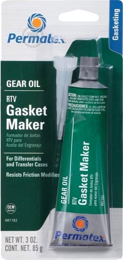 ᐉ Герметик трансмиссии Permatex Gear Oil RTV Gasket Maker серый 81182 ...