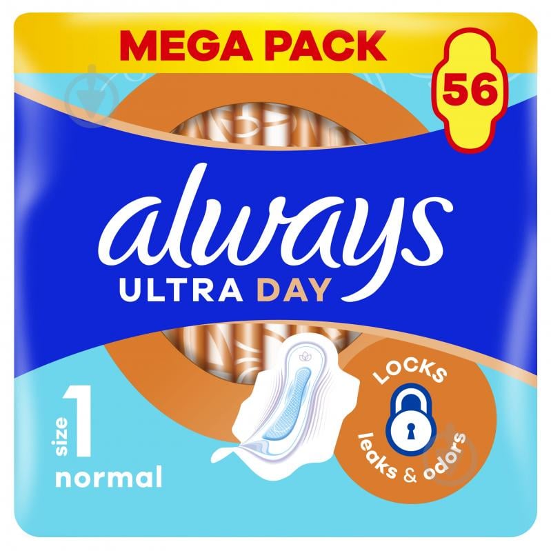ᐉ Прокладки гігієнічні Always Ultra Day Normal (Розмір 1) 56 шт ...