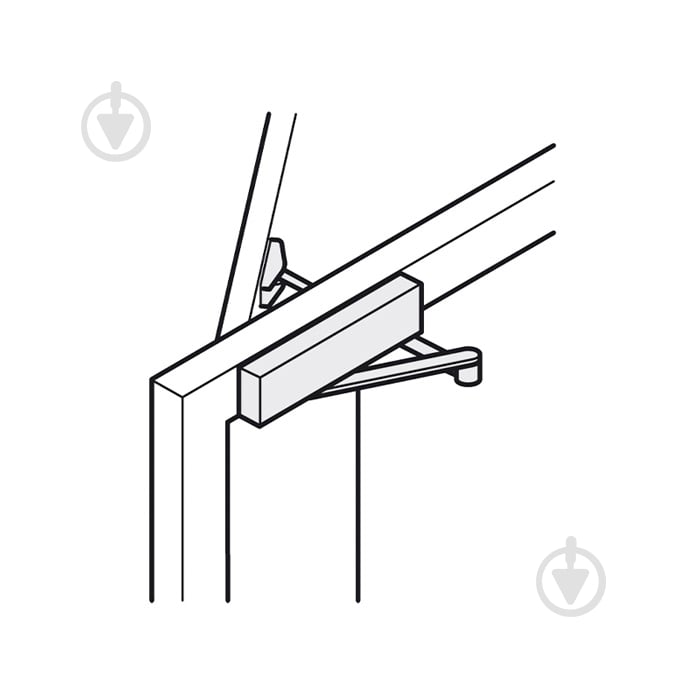 ᐉ Доводчик дверной Geze TS1500 с ножницами RAL9016 белый 80 кг • Купить ...