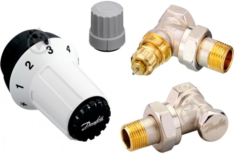 ᐉ Термостатичний комплект Danfoss RAS-C + RA-FN + RLV-S 1/2", кутовий ...