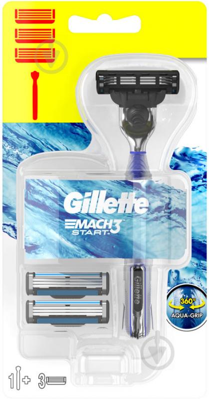 ᐉ Станок для бритья Gillette Mach 3 Start со сменными картриджами 3 шт ...