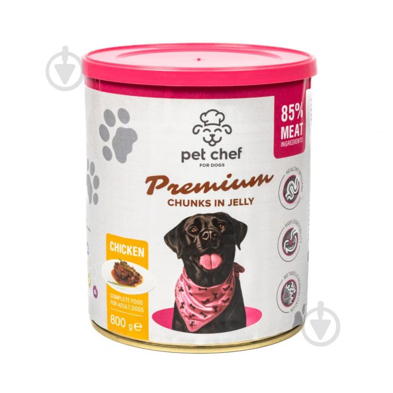 ᐉ Консерва Pet Chef шматочки в желе з куркою 800 г • Краща ціна в Києві ...