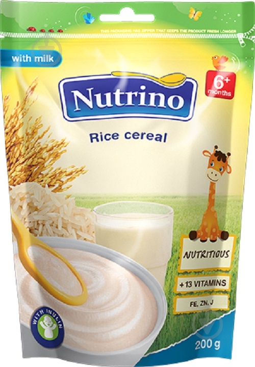 ᐉ Каша молочная Nutrino от 6 месяцев рисовая 200 г • Купить в Киеве ...