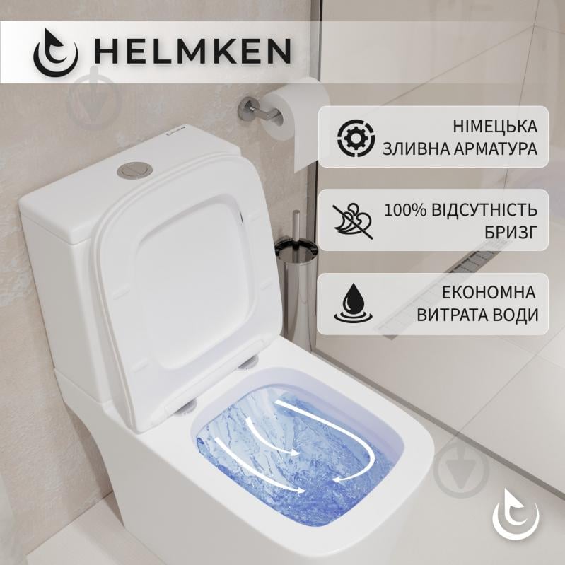 ᐉ Унітаз-компакт Helmken 35900004 з сидінням Soft Сlose/EasyOff дюропласт • Краща ціна в Києві ...