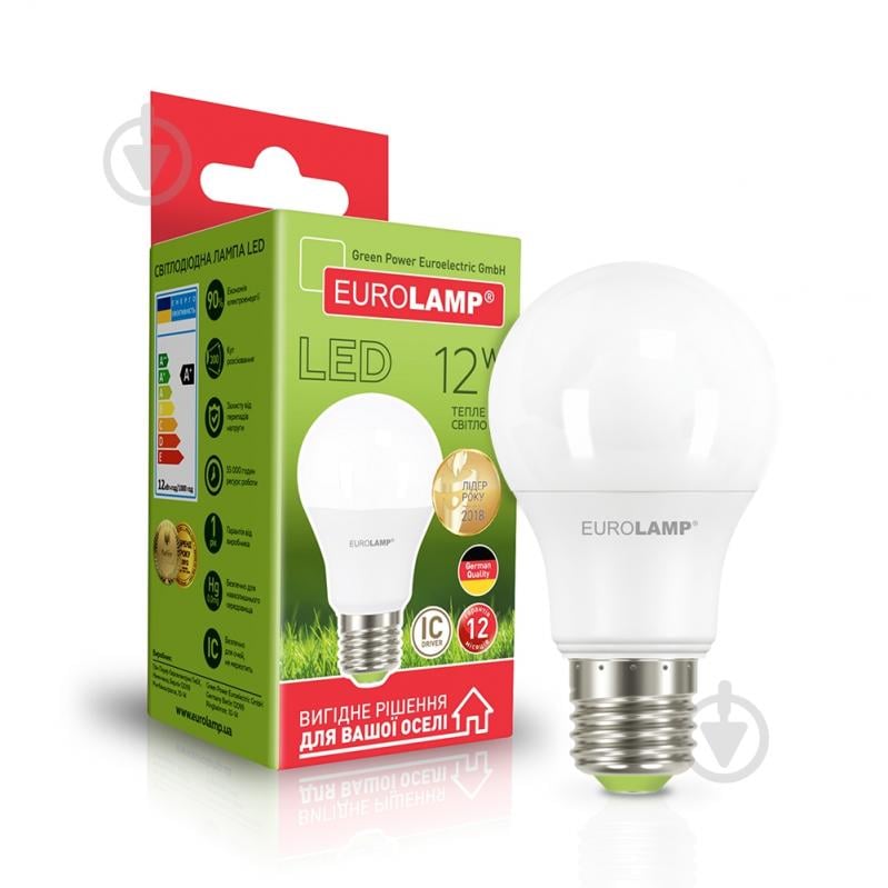 ᐉ Лампа светодиодная Eurolamp 12 Вт A60 матовая E27 3000 К LED-A60 ...