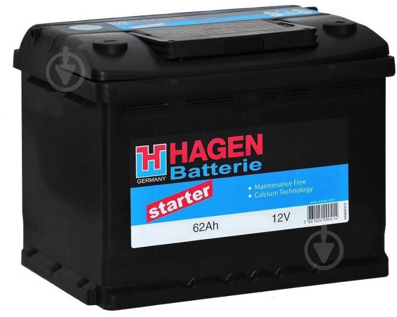 ᐉ Аккумулятор автомобильный Hagen Hagen 6СТ-62 62Ah 540A 12V «+» справа ...