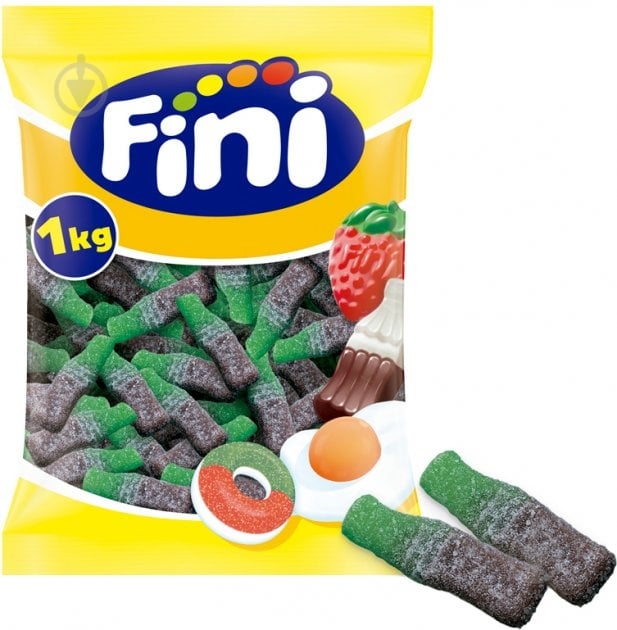 ᐉ Конфеты Fini желейные Бутылочки колы кислые 1 кг (8410525130571 ...