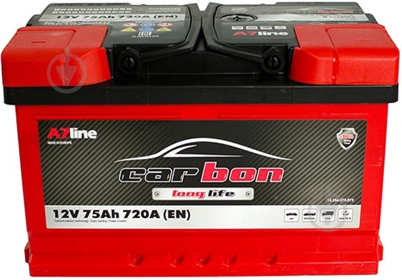 ᐉ Аккумулятор автомобильный Carbon 75Ah 720A 12V «+» справа (CRB75-00L ...