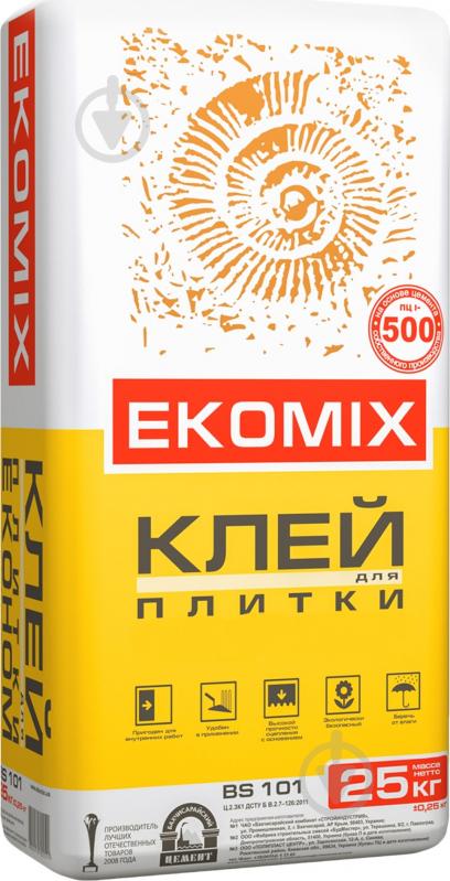 ᐉ Клей для плитки Ekomix BS 101 25 кг • Купить в Киеве, Украине ...