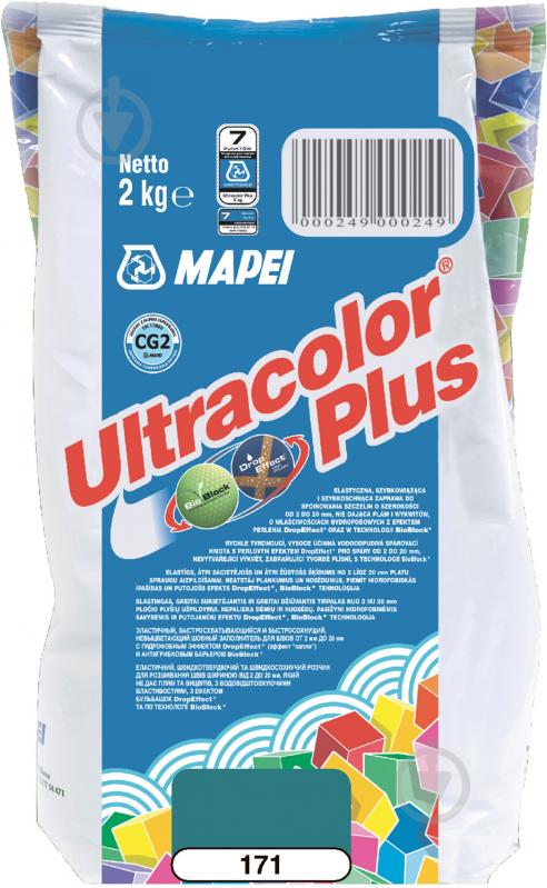 ᐉ Фуга Mapei Ultracolor Plus 171 2 кг бірюзовий • Краща ціна в Києві ...