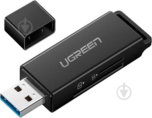 ᐉ Кардридер UGREEN CM104 USB 3.0 to TF + SD Dual Card Reader Black 40752 • Купить в Киеве ...