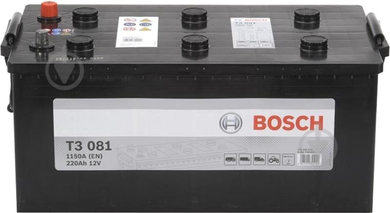 ᐉ Аккумулятор автомобильный Bosch T3 220Ah 1150A 12V «3» (+сверху ...