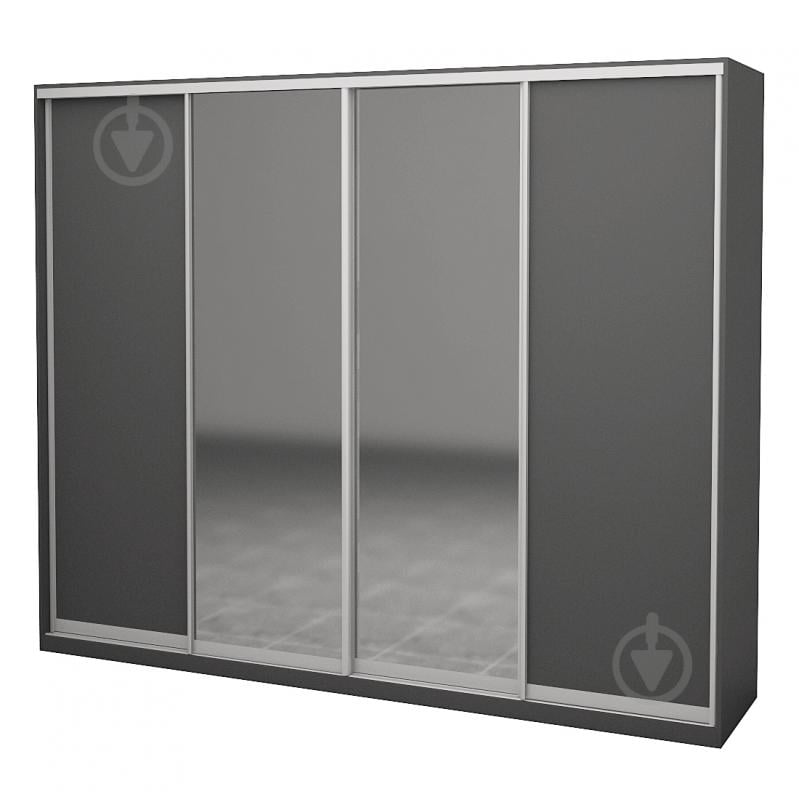 ᐉ УЦІНКА Шафа купе Roko 4 2266 242 60 1 2384x600x2420 мм сірий двері ДСП дзеркало УЦ №83