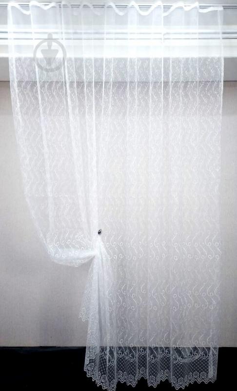 ᐉ Тюль вишивка завиток білий 300х280 см • Краща ціна в Києві Україні • Купити в Епіцентр