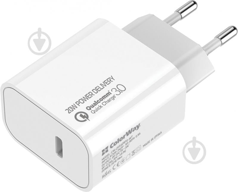 ᐉ Зарядное устройство ColorWay Power Delivery Port USB Type-C 20W V2 ...