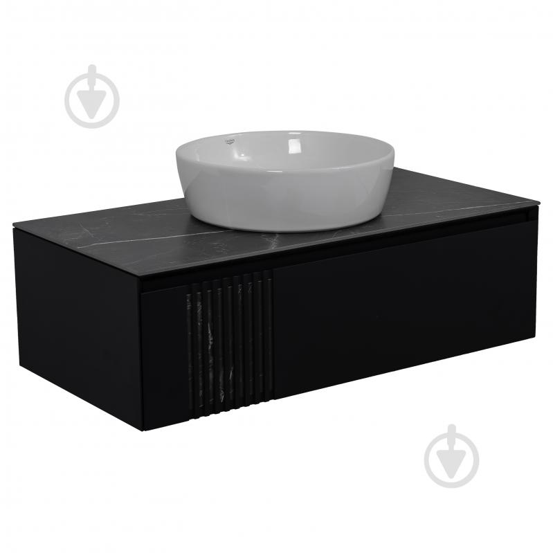 ᐉ Тумба зі стільницею та умивальником Aqua Rodos Manhattan black 100 ...