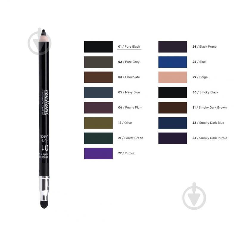 ᐉ Карандаш для глаз Radiant Softline Waterproof eye pencil №1 pure ...