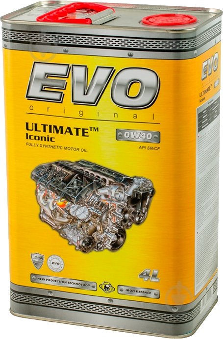 ᐉ Моторное масло EVO ULTIMATE Iconic 0W-40 4 л (U I 4L 0W-40) • Купить ...