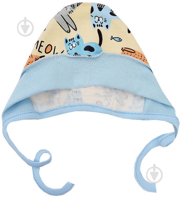 ᐉ Шапочка Blanka з прикладом Котики начіс р.50-56 блакитний 14199 • Краща ціна в Києві, Україні ...