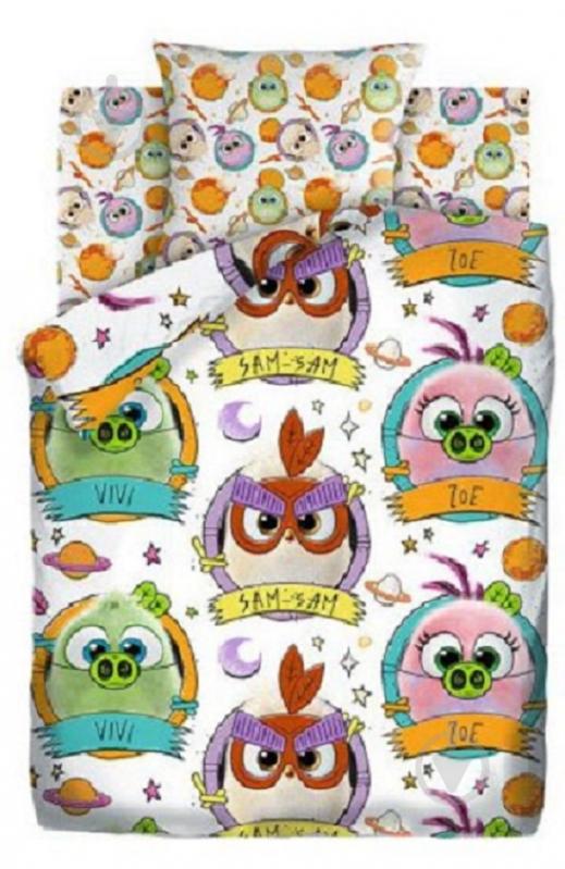 ᐉ Комплект постельного белья 1.5 Angry Birds Птенчики белый • Купить в ...