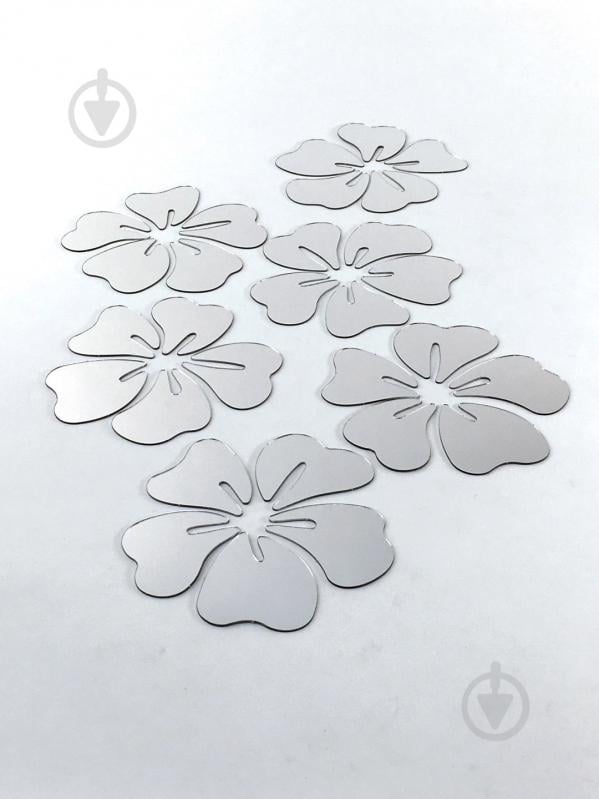 ᐉ Декоративна наліпка дзеркальна акрилова Мальва 6 шт 12x12 см • Краща ціна в Києві Україні