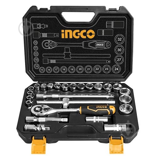 ᐉ Набор головок INGCO INDUSTRIAL 1/2"(F)×3/4"(M) 25 шт. HKTS12251 ...