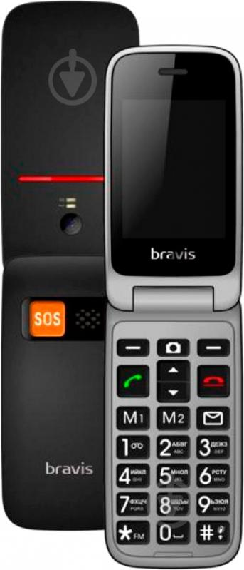 ᐉ Мобильный телефон Bravis C244 Signal Dual Sim black • Купить в Киеве, Украине • Лучшая цена в ...
