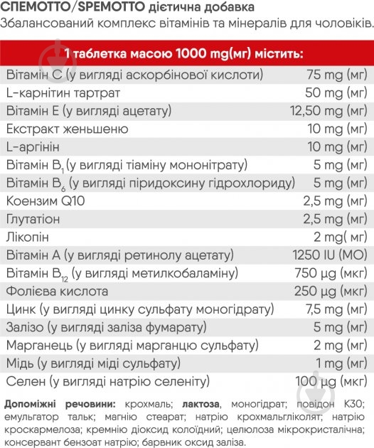 ᐉ Таблетки Supravitz Lifesciences Спемотто 30 шт./уп. • Купить в Киеве ...